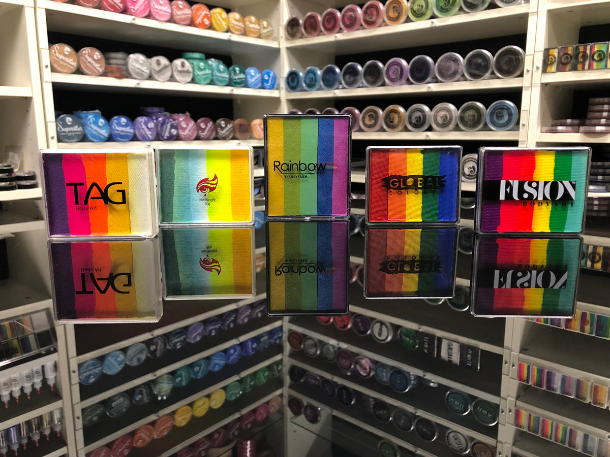 Rainbow Cake Face Paints 50g – The Face Paint Store