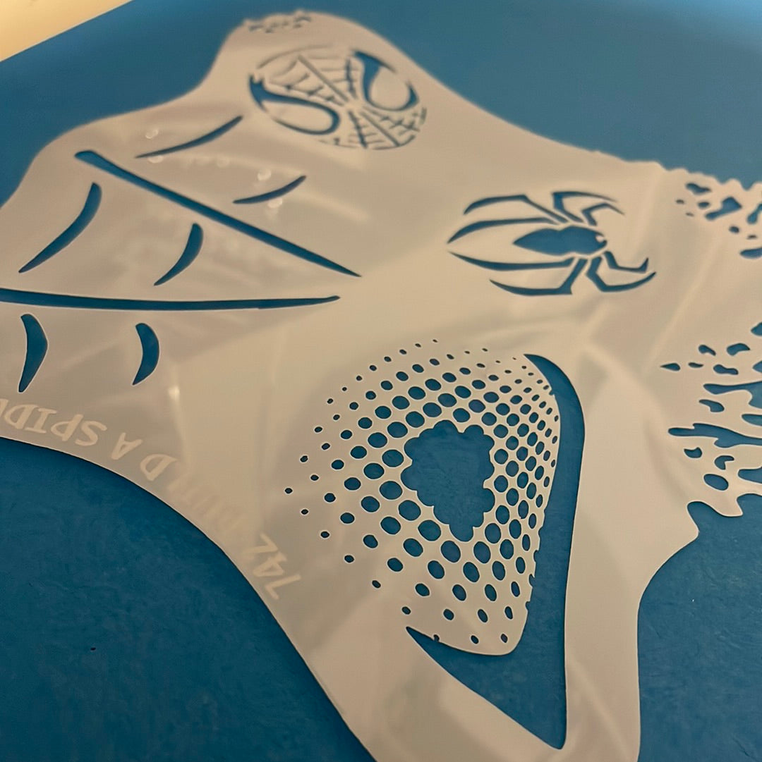 Glitter and Ghouls face painting stencil- Build a Spidey – The Face ...