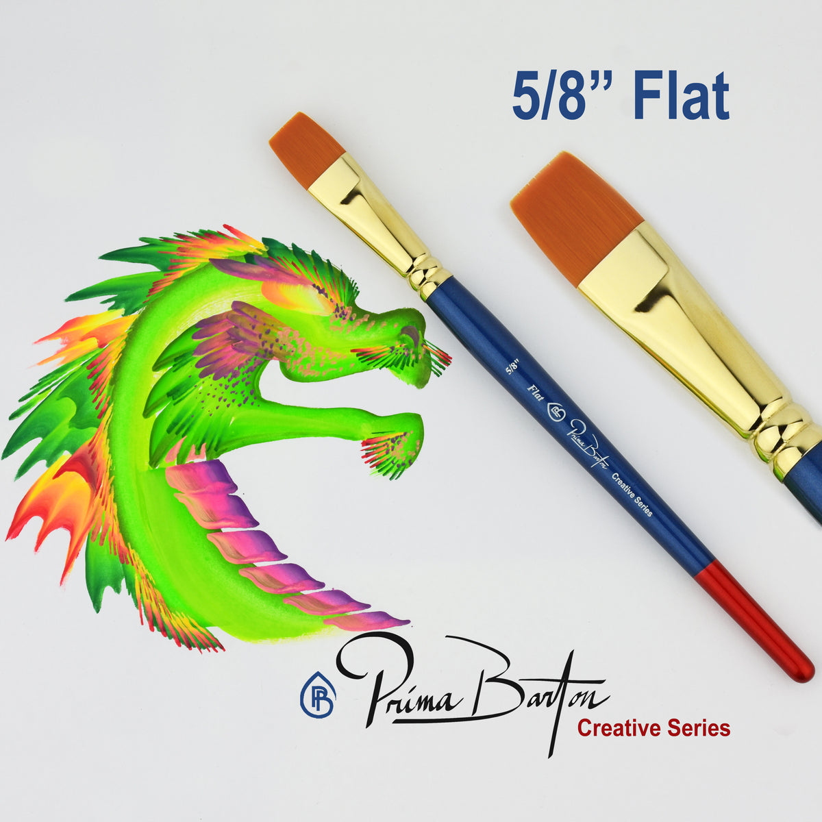 Prima Barton 5/8 inch Flat Brush – The Face Paint Store