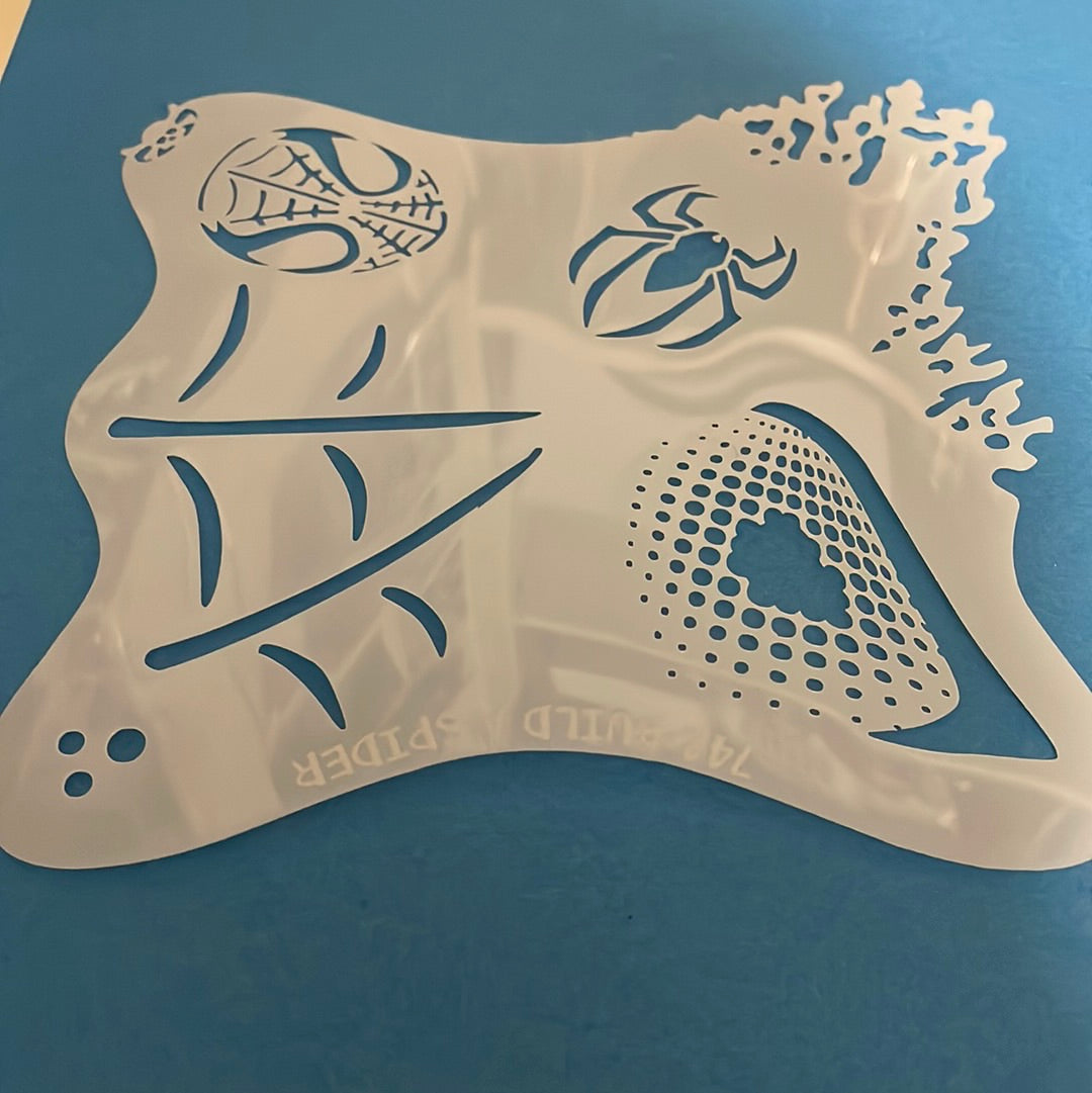 Glitter and Ghouls face painting stencil- Build a Spidey – The Face ...