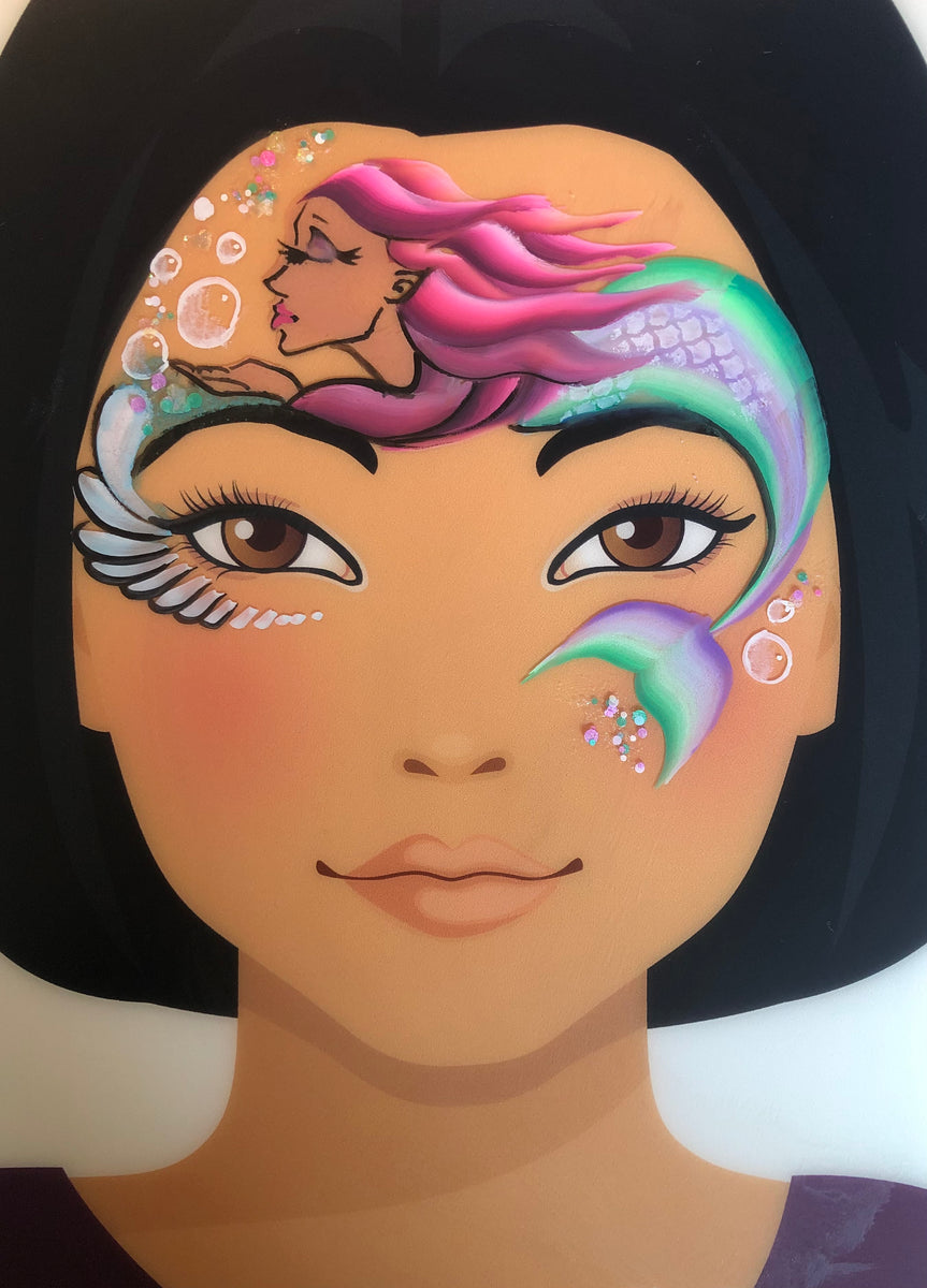 Glitter and Ghouls Face Painting Stencil- Pixie Face Profile – The Face ...