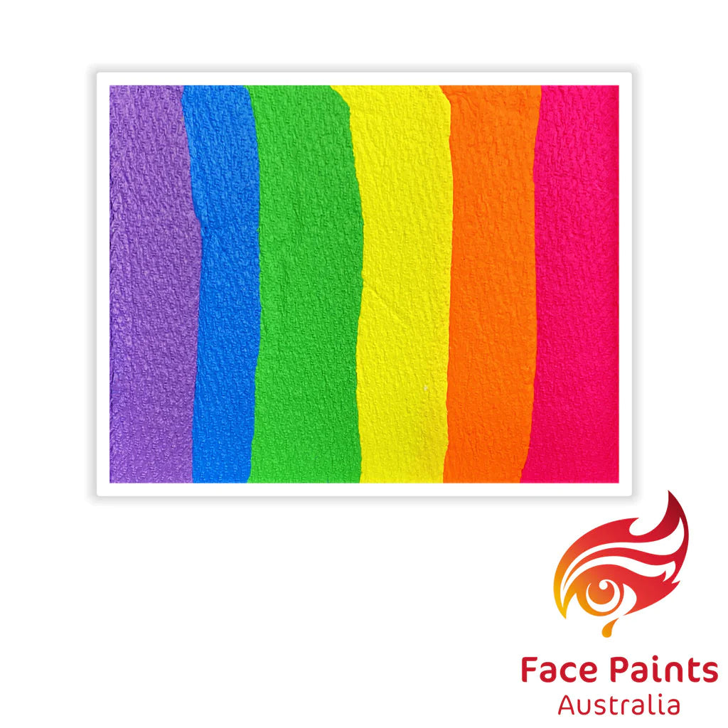 Face Paints Australia Rainbow Cake- FPA Neon rainbow- Landscape 50g ...