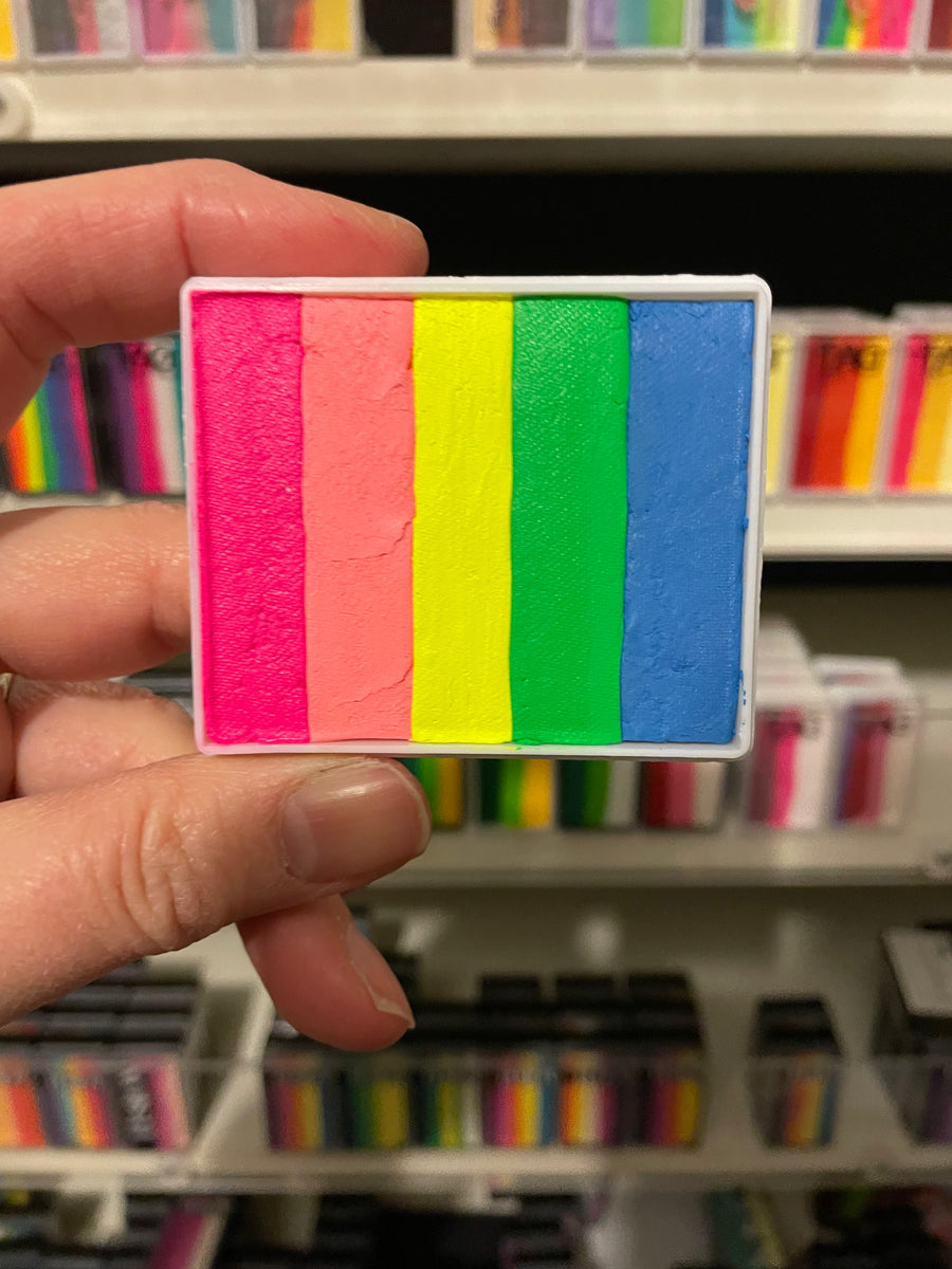 Amy’s collection - "Rave" Rainbow Cake 50g – The Face Paint Store