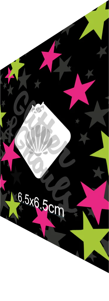 Glitter and Ghouls Face Painting Stencil- Seashell mini – The Face ...