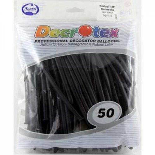 DTX (Sempertex) 260 Modelling Balloons Fashion Black pack of 50 or 100 ...