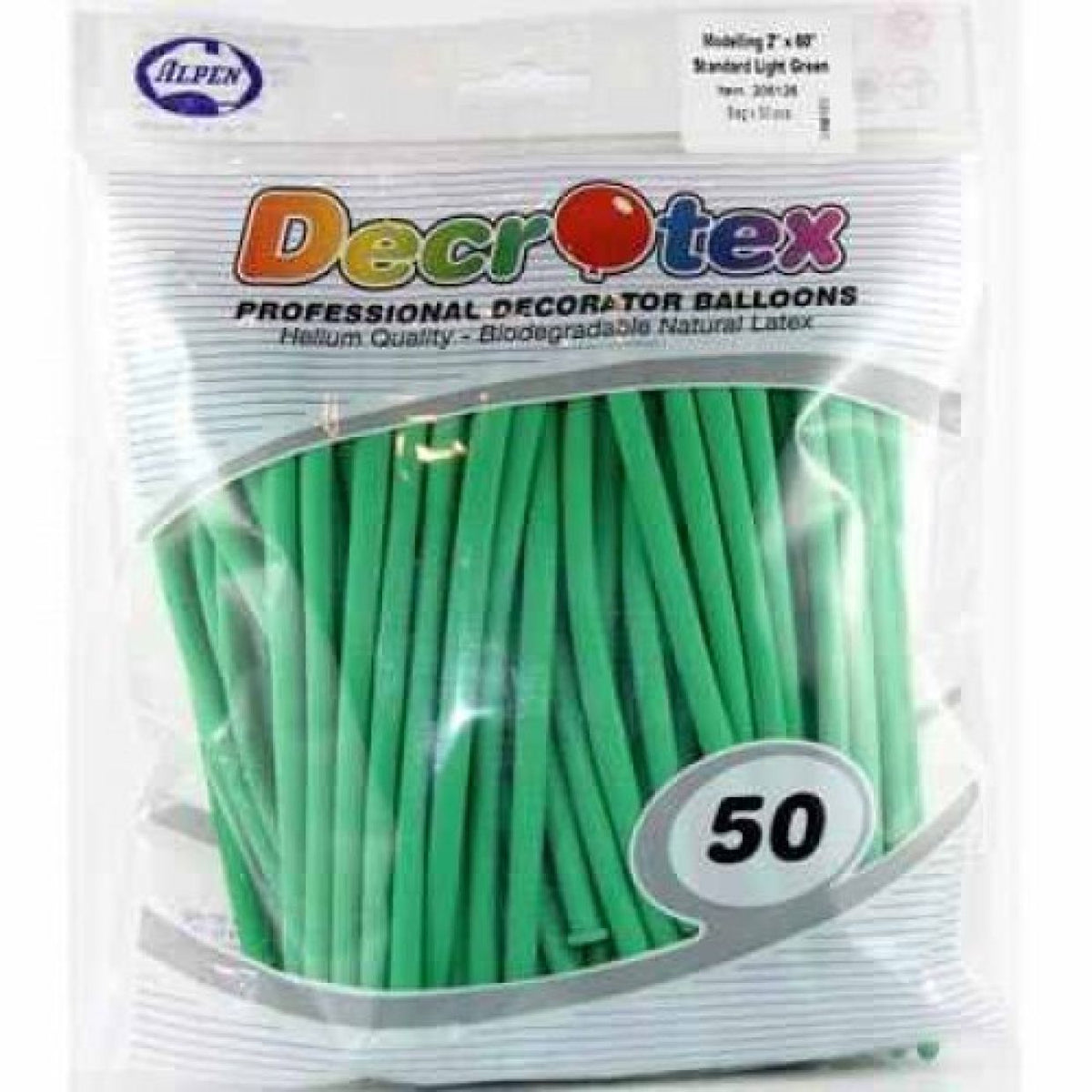 DTX (Sempertex) 260 Modelling Balloons Fashion Green pack of 50 – The ...