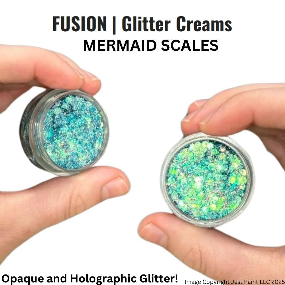 Fusion non smear Glitter cream- Mermaid Scales 10ml – The Face Paint Store