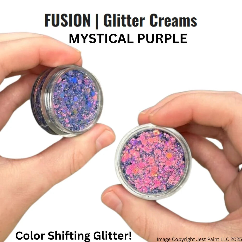 Fusion non smear Glitter cream- Mystical Purple 10ml – The Face Paint Store