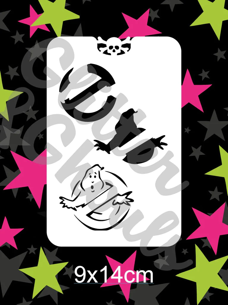 Glitter and Ghouls Face Painting Stencil- Who you gonna call – The Face ...