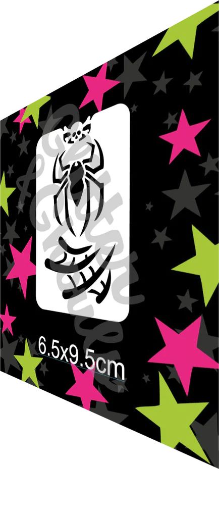 Glitter and Ghouls face painting stencil- Spidey Guy – The Face Paint Store