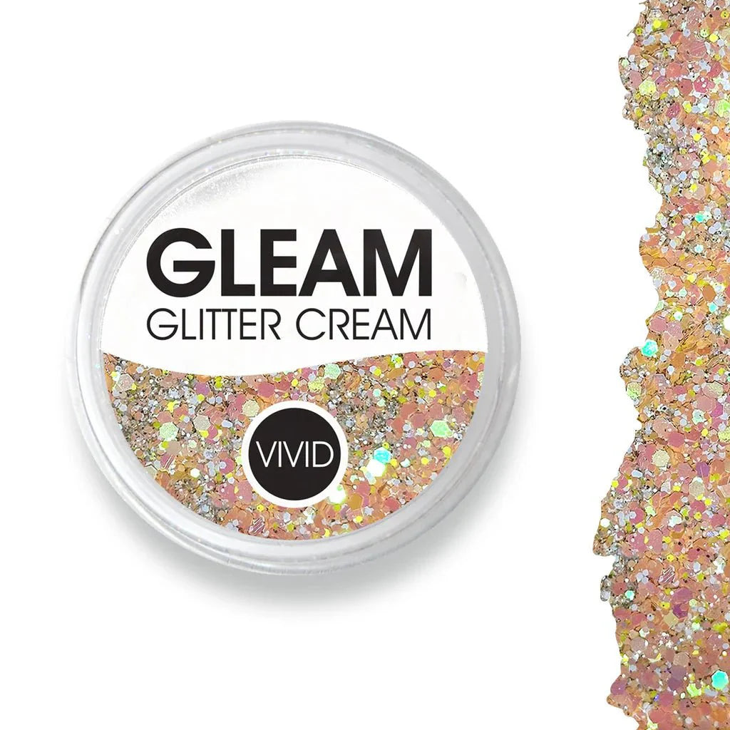 Vivid non smear Glitter cream- Peach Fuzz 10g – The Face Paint Store
