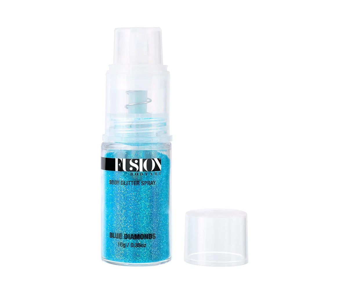Fusion Face Painting Glitter Pump Spray |- Blue Diamonds – The Face ...