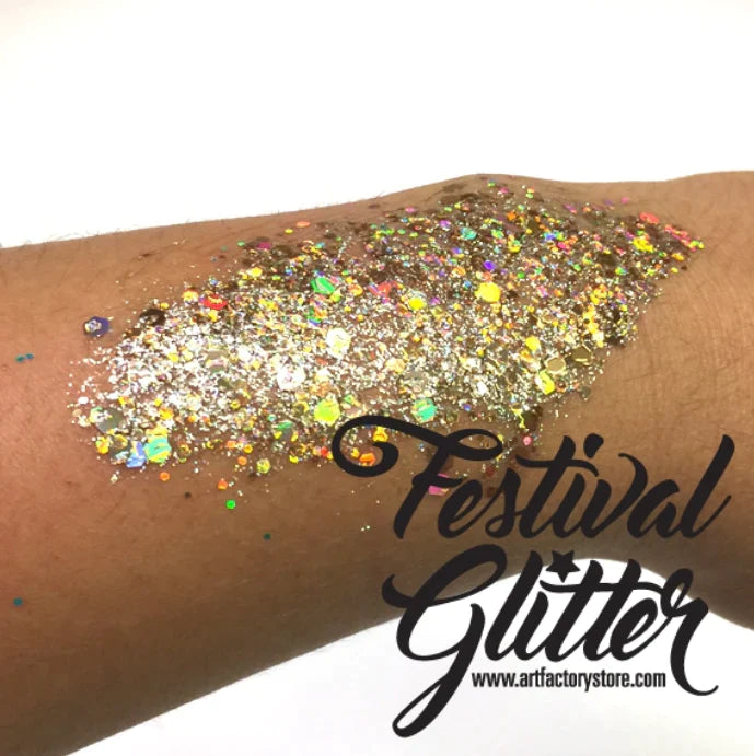 Festival Chunky Glitter Gel | Gold Digger 35ml – The Face Paint Store